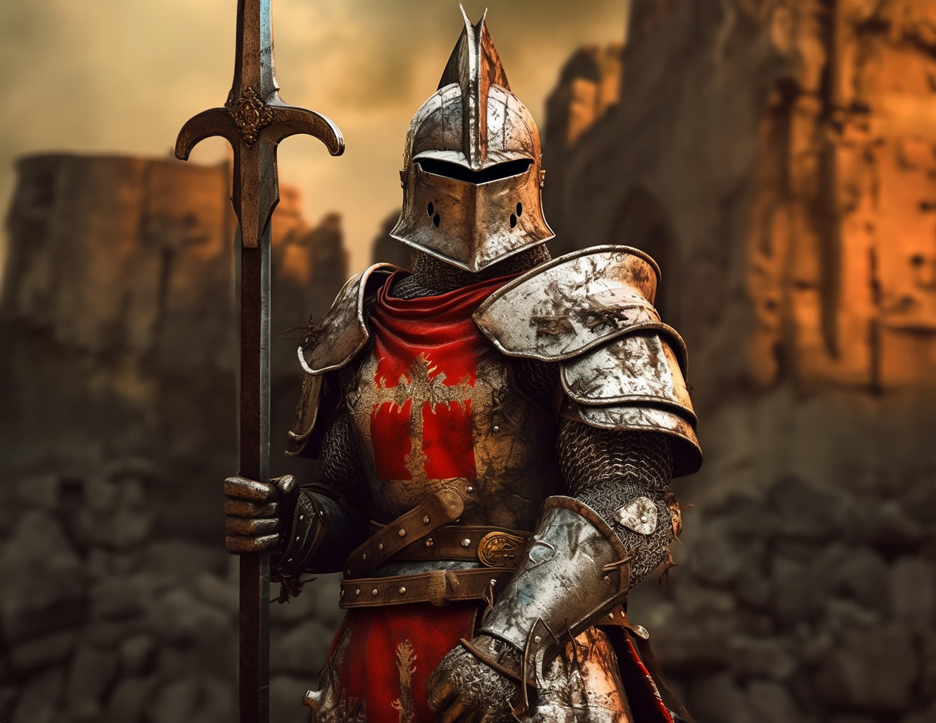 Medieval Spearman Art