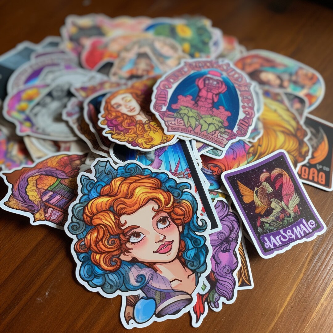 Laminated Custom Stickers, Sticker Commission, Personalized, Book ...