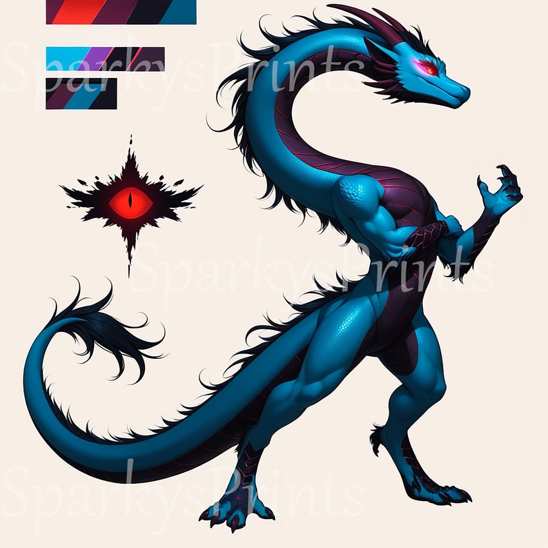 LIMITED X5, Adopt a Dragon, Scalie OC, Mage Serpent, Reference Sheet ...