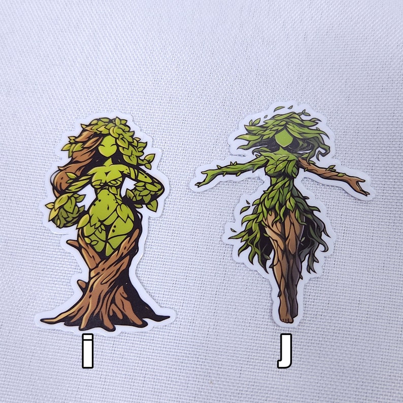 Laminated Dryad & Forest Nymph Stickers, Druidic Creatures, Laptop ...