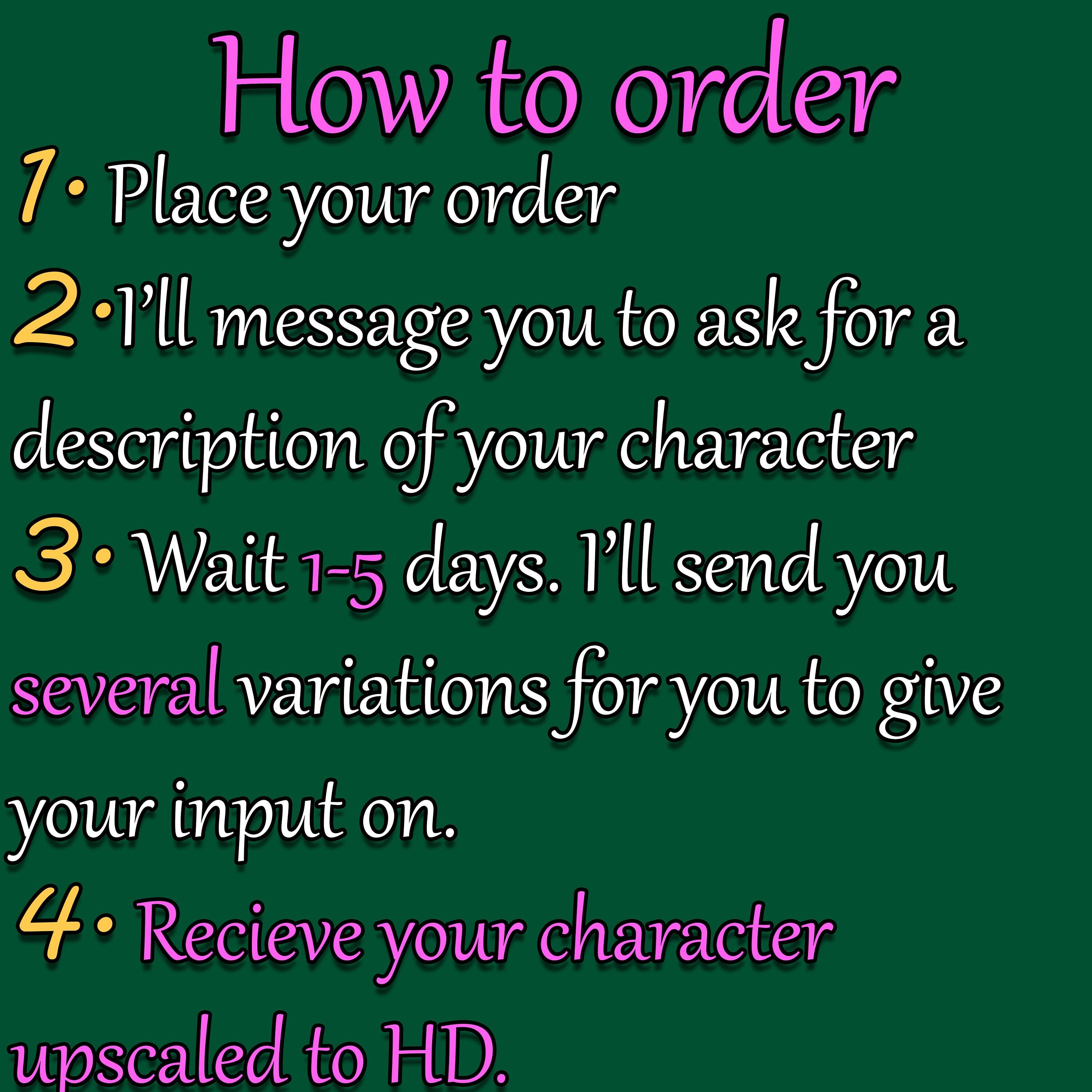 Character Reference Sheet Commission, Digital Download, Personalized ...