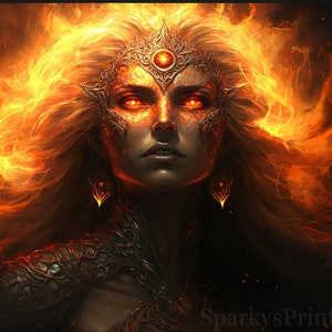 Wall Art, AI Art Print, Sol, Goddess of the Sun, Norse Mythology, Sol ...