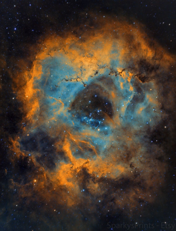 Rosette Nebula Hubble Palette