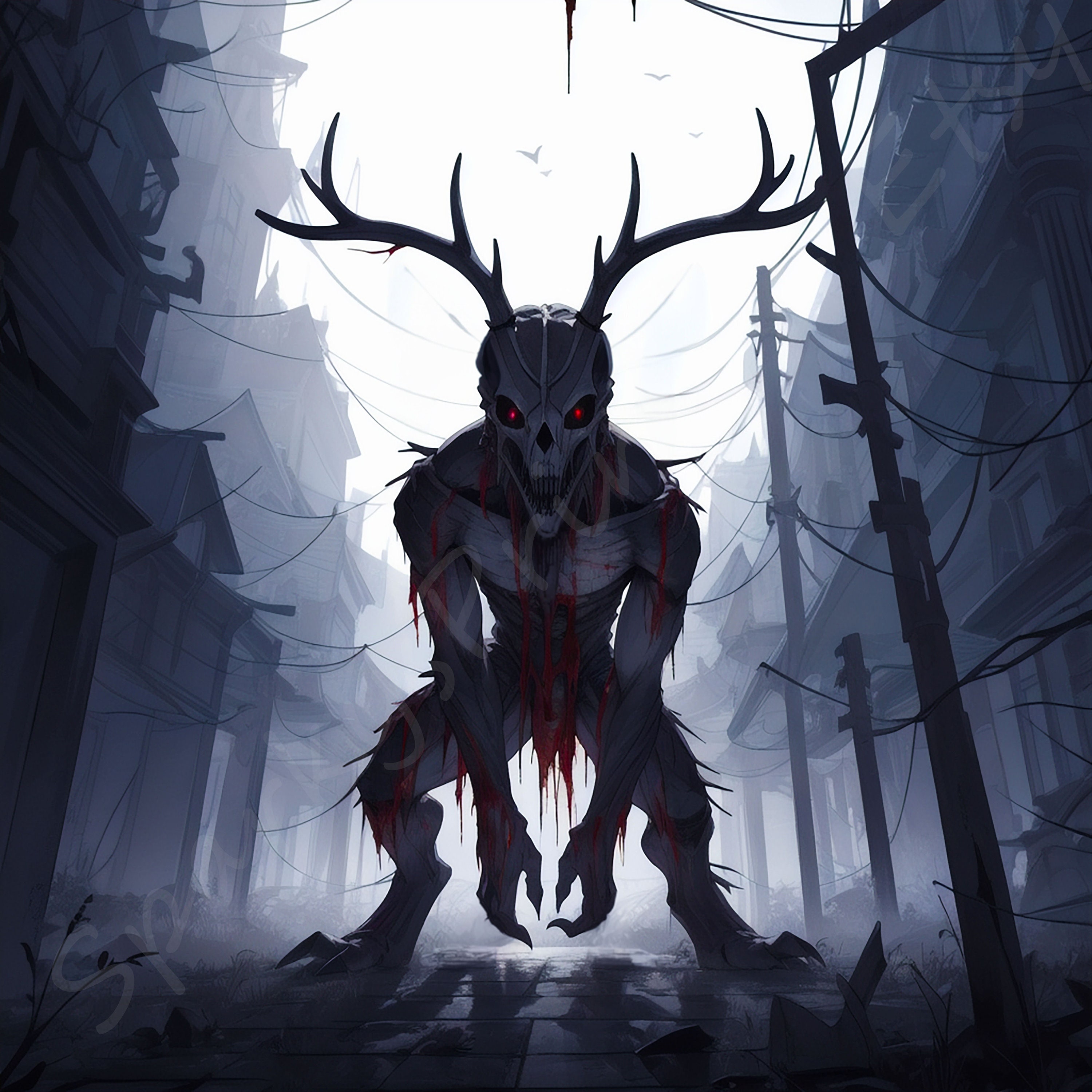 Wendigo Art Collection 1, Digital Download, Instant File, JPG Files ...