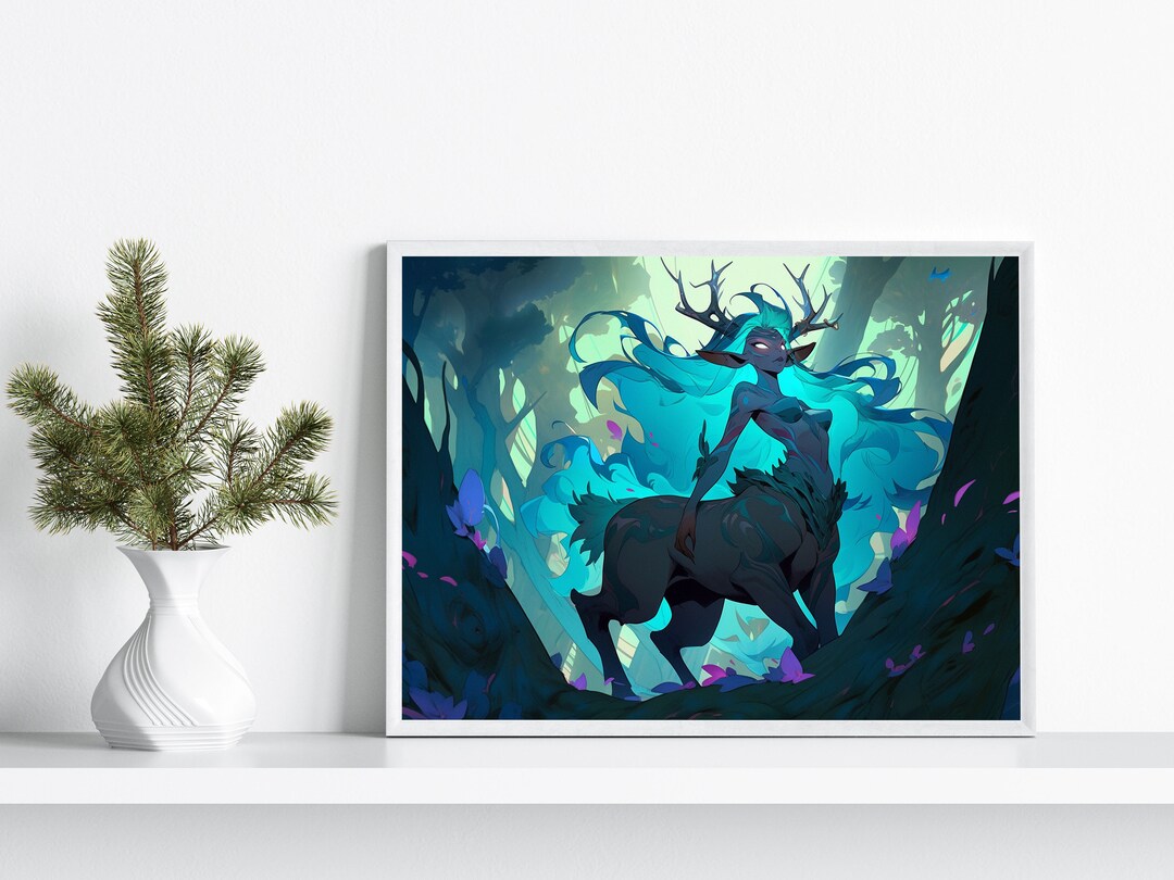 Wall Art, Dryad Centaur Print, Nature, Forest, Wooded, Fantasy, Home ...
