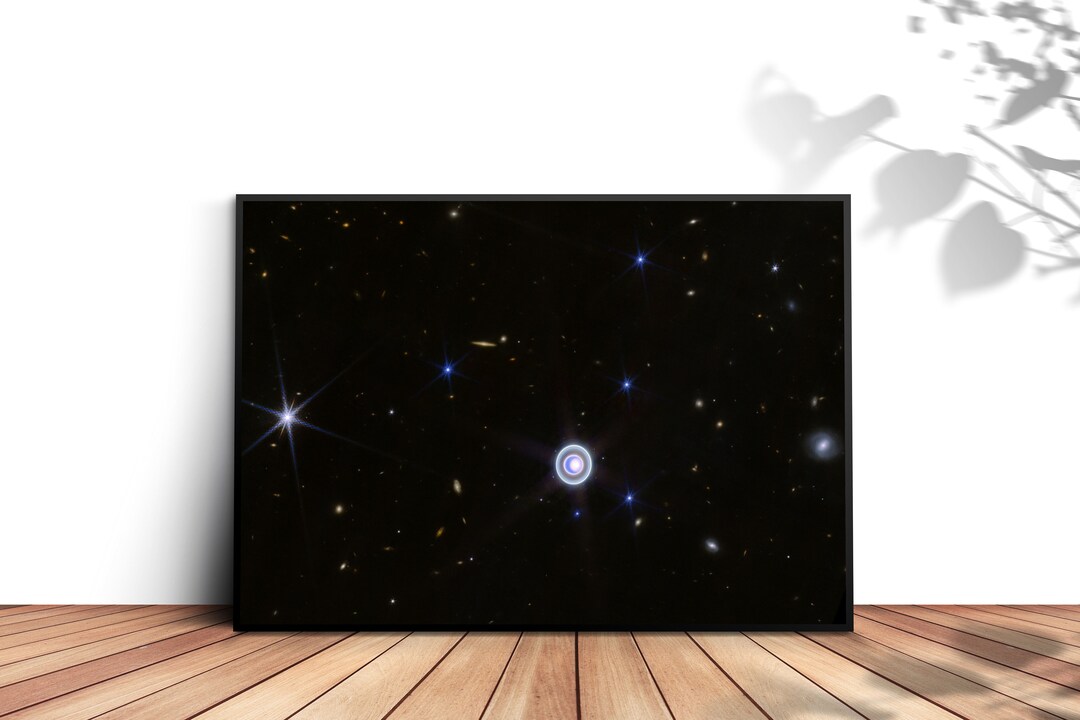 Uranus James Webb Telescope Print - Uranus and It's Rings - Home Decor ...