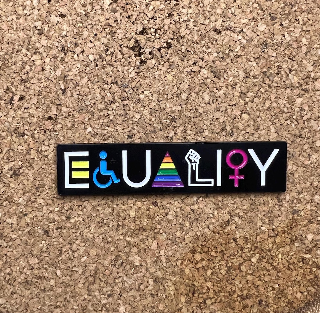Equality LGBTQ Rainbow Pin Equal Rights Disability Awareness Gay Gay ...