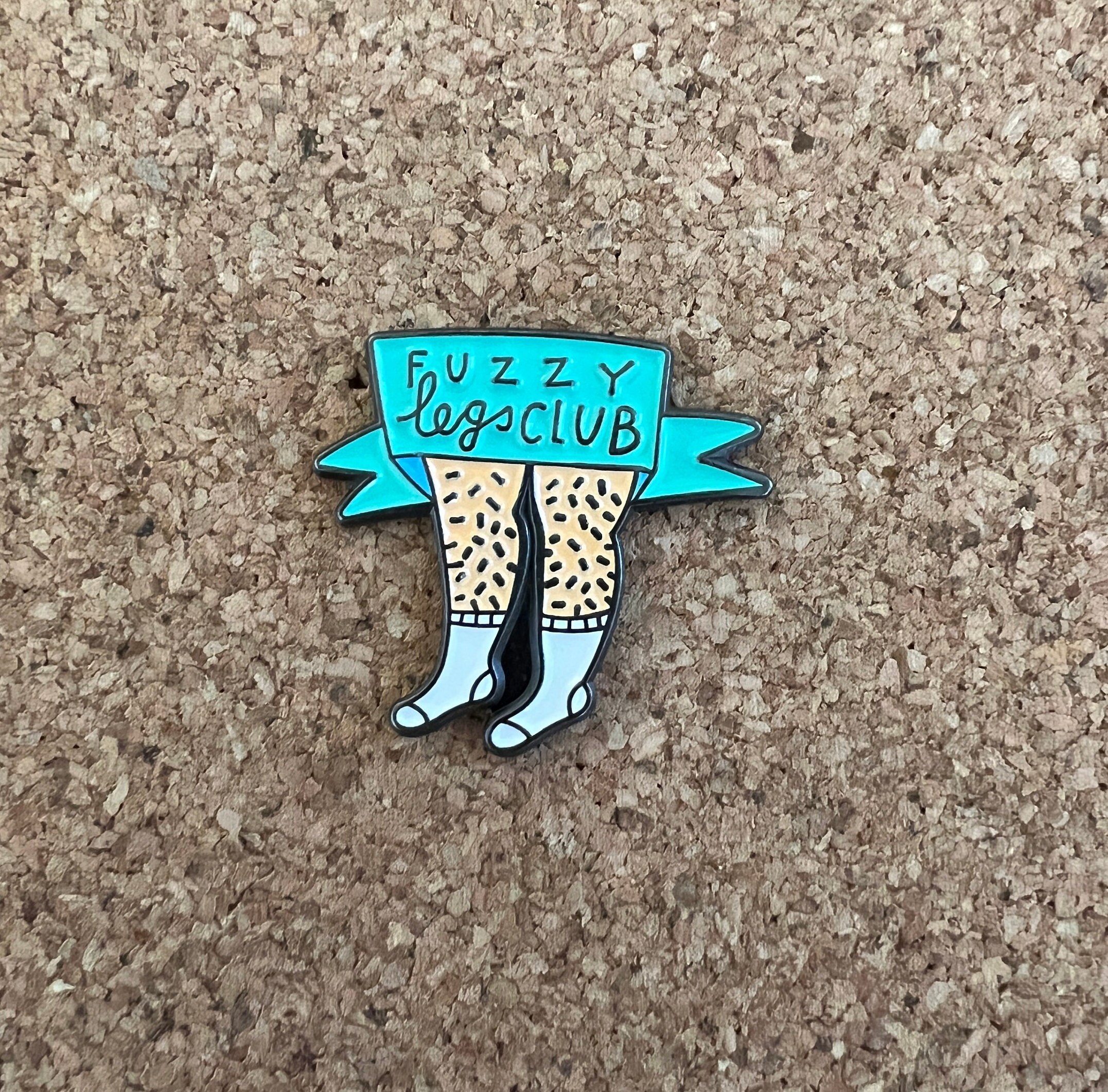 Fuzzy Legs Club Hairy Legs Needs to Shave Legs Enamel Broach Pin Funny ...