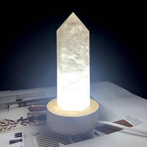 Clear Quartz Crystal Tower Lamp, Crystal Desk Lamp, Crystal Table Lamp ...