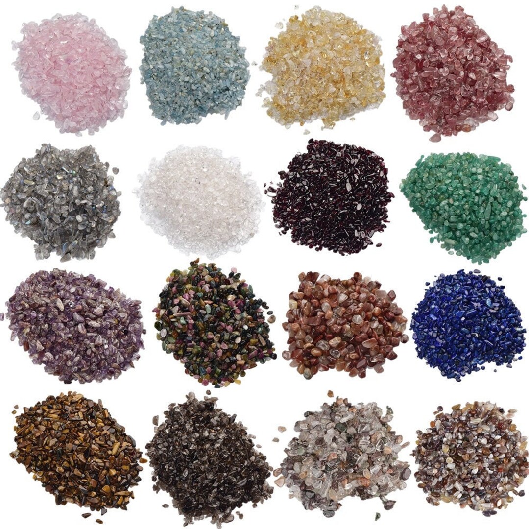 30g Crystal Chip Bags, Gemstone Chip Bags, Undrilled Gemstone Chips ...