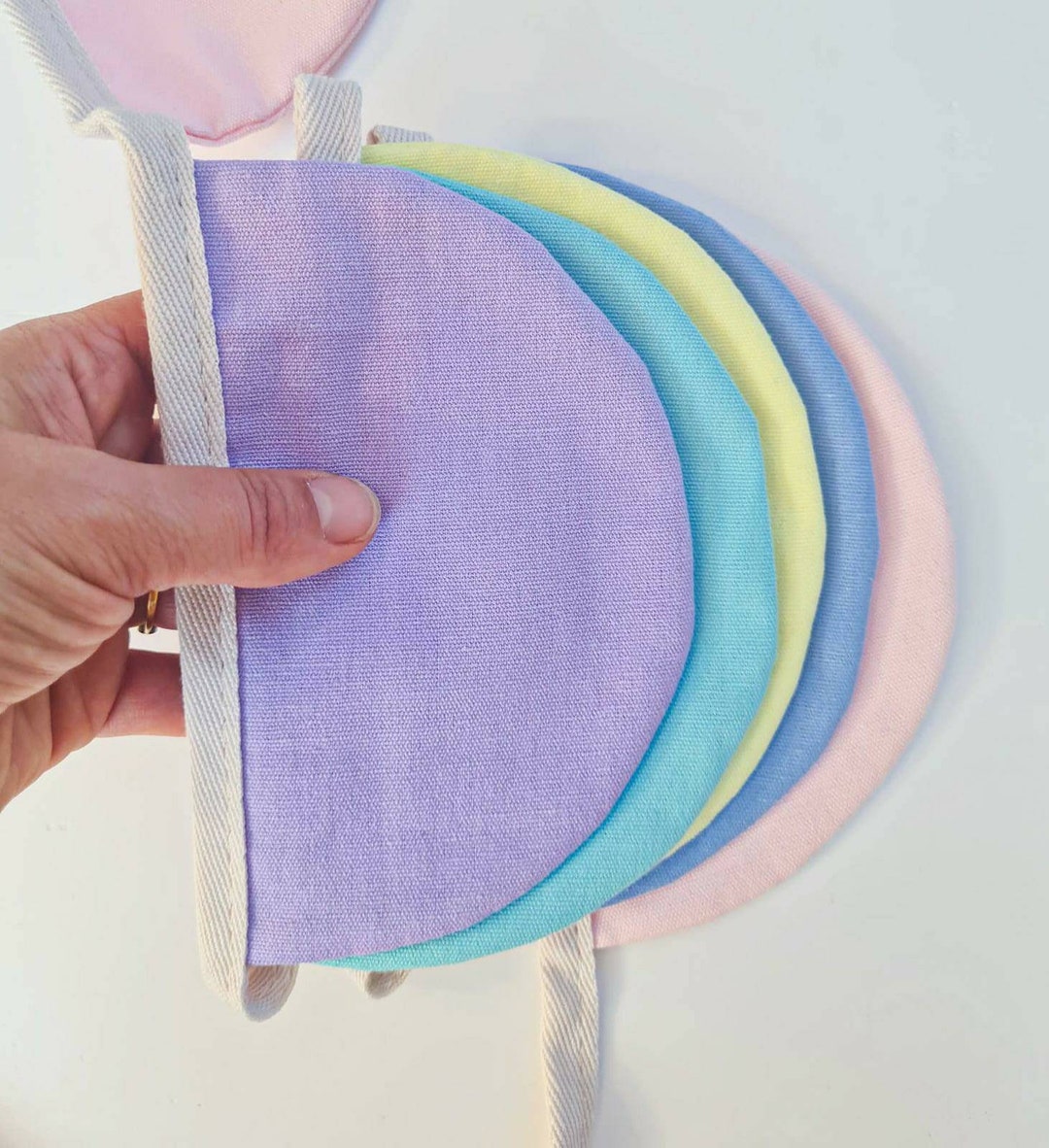 END OF LINE Scallop Bunting Pastel Bunting Scandi Style Bunting Nursery ...