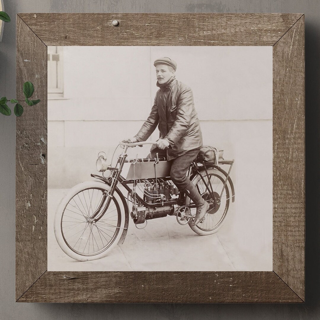 1900's Motorcycle, Vintage Motorcycle, DIGITAL DOWNLOAD, Mancave Art ...