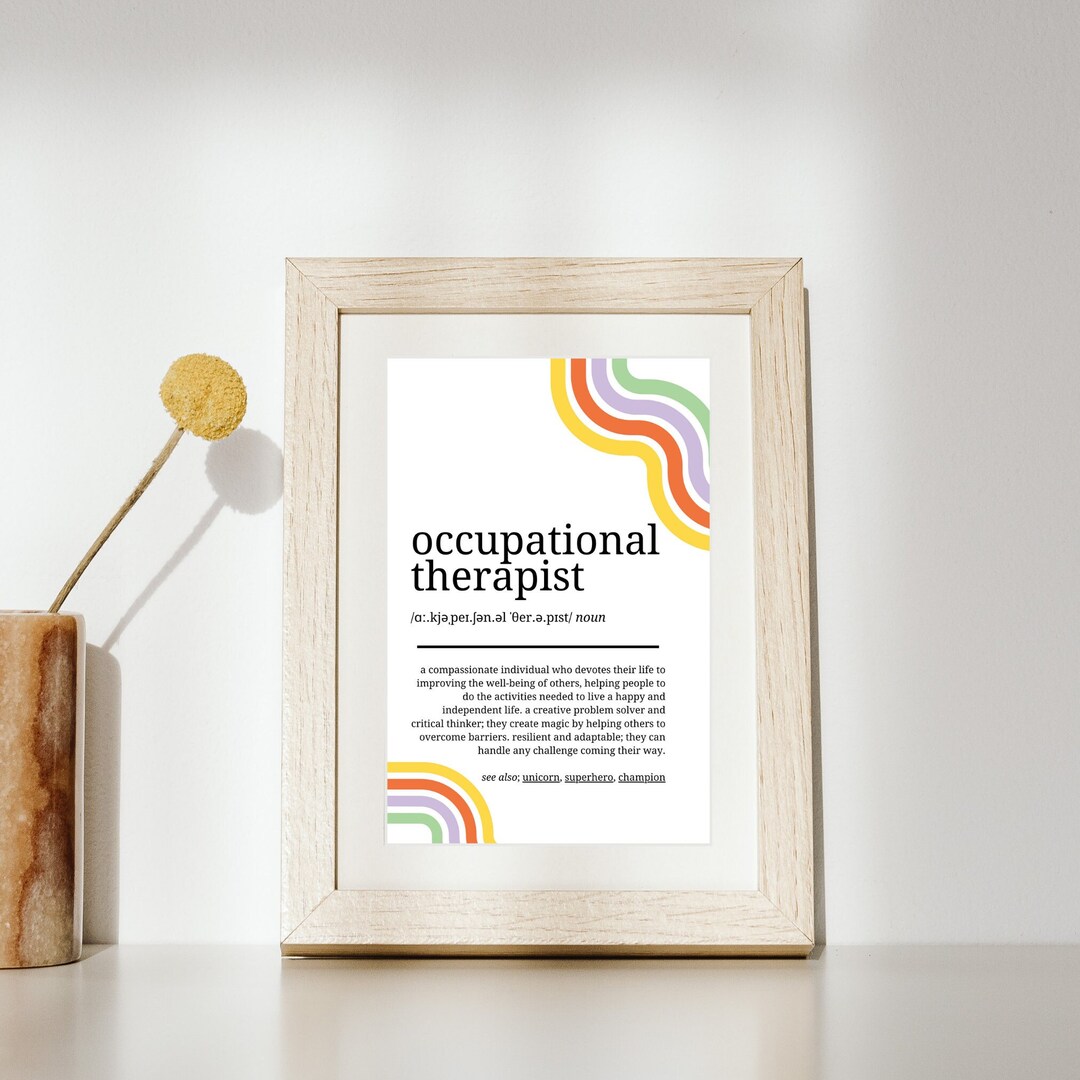 Occupational Therapy Definition Print, Gift, Printable Poster, Wall Art ...