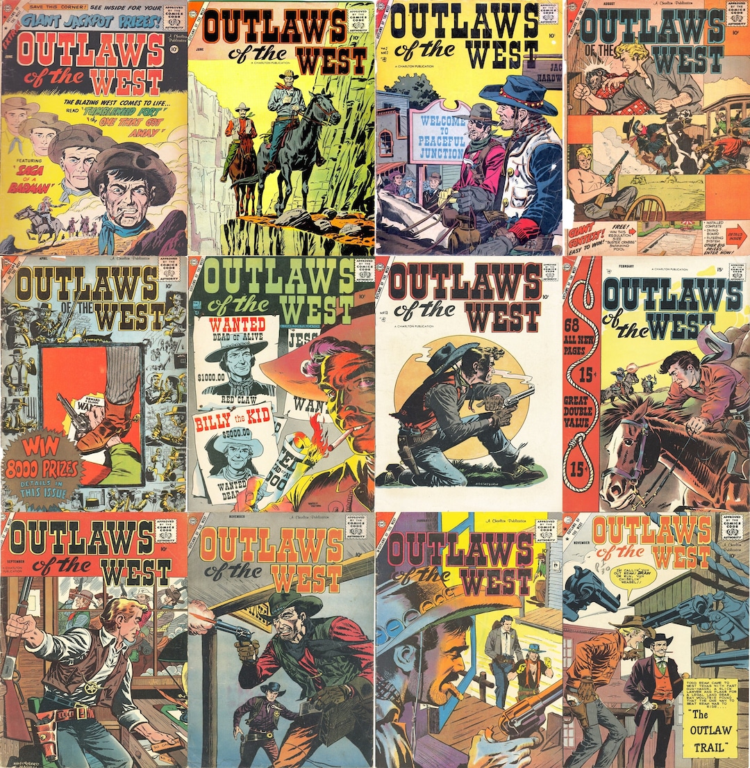 Vintage Outlaws of the West Comics: 1950s Western Collection (pdfs) - Etsy