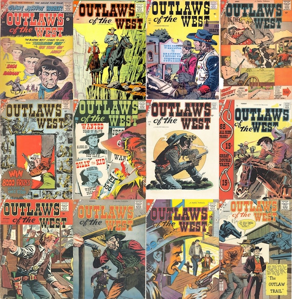 Vintage Wild West Comics Outlaws of the West. 12 Issues 450 - Etsy UK