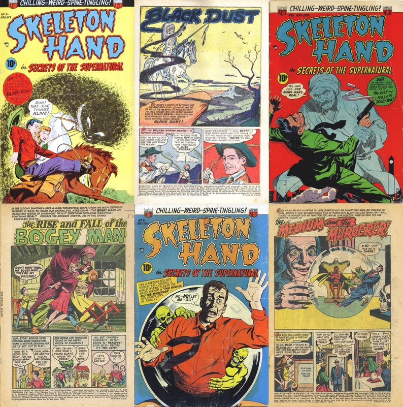 Vintage Horror Comics: Skeleton Hand 1950s Collection (pdfs) - Etsy
