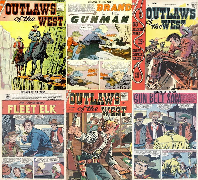 Vintage Outlaws of the West Comics: 1950s Western Collection (pdfs) - Etsy