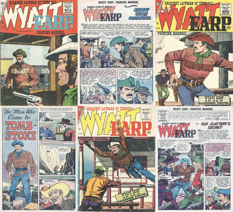 Vintage Wild West Comics - Wyatt Earp. 15 Issues, Over 600 Pages, 1950s ...