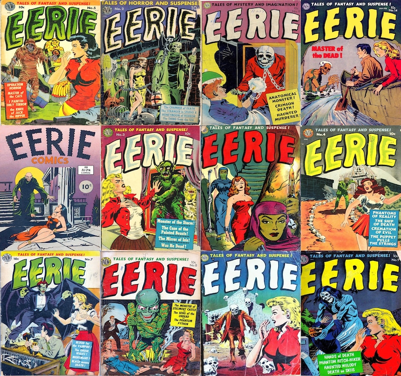 Vintage Eerie Horror Comics Collection: 12 Issues (pdfs) - Etsy