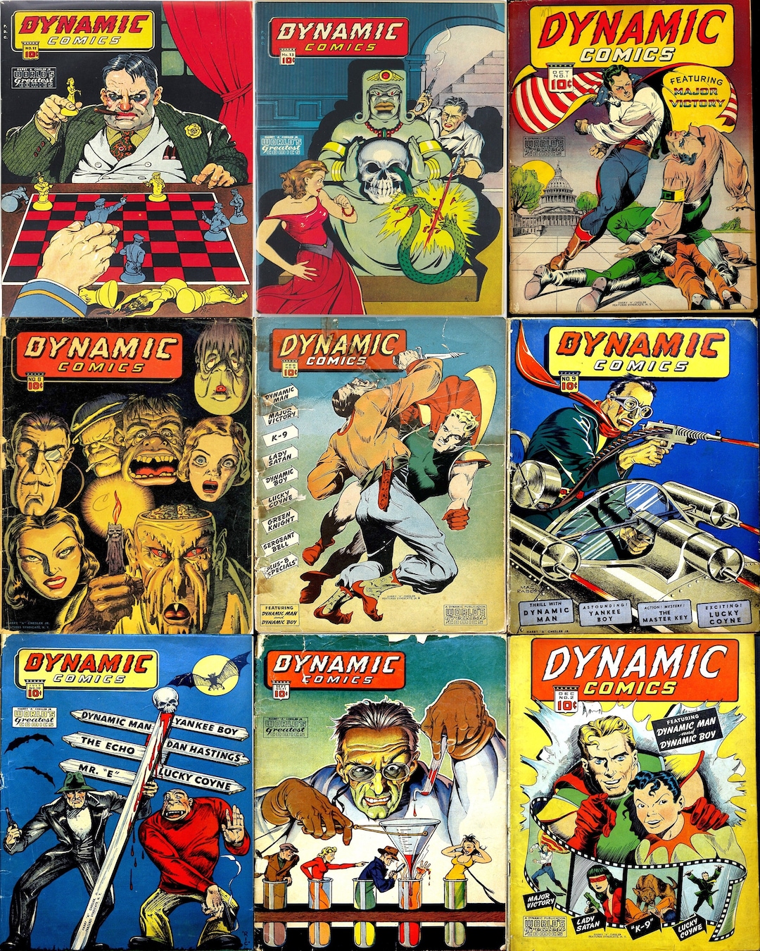 Vintage 1950s Superhero Comics: Dynamic Comics Collection (pdfs) - Etsy