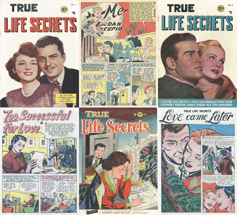 Vintage Romance Comics: True Life Secrets, 1950s (PDF Download) - Etsy