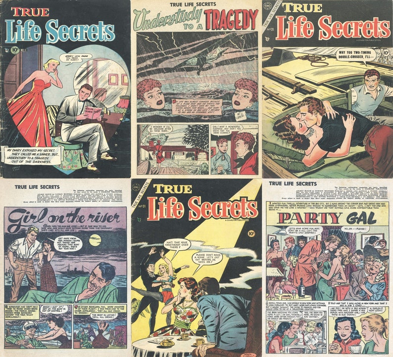 Vintage Romance Comics: True Life Secrets, 1950s (PDF Download) - Etsy