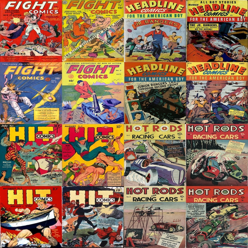 Vintage Adventure Comic Collections 40 Sets 160 Issues PDFS Jungle, Big ...