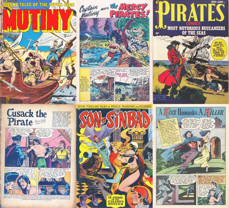 Vintage Pirate Comics Collection: Buccaneers, Mutiny, Sinbad (pdfs) - Etsy