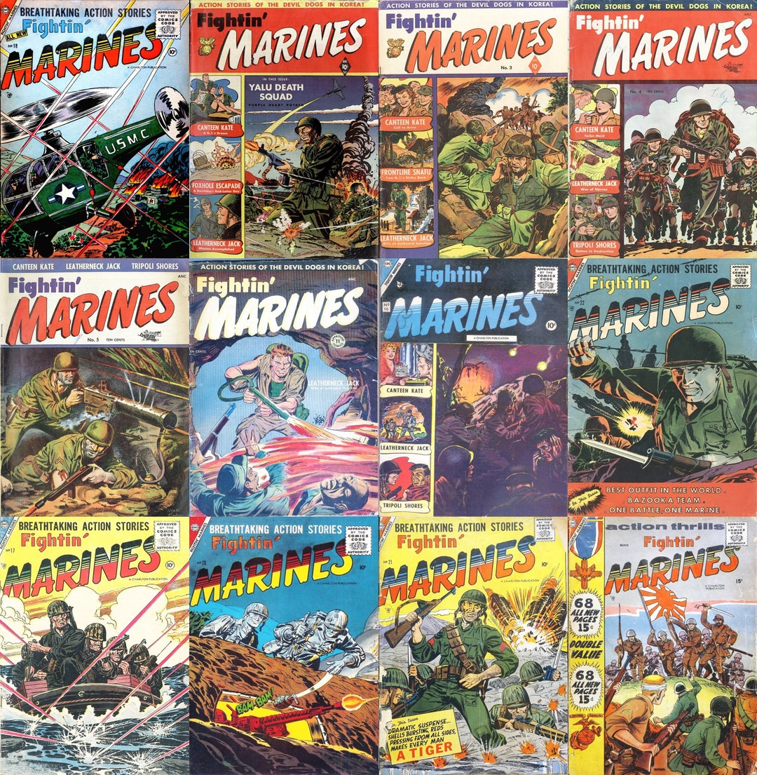 Vintage Fightin' Marines War Comics Collection (12 Issues) (pdfs) - Etsy
