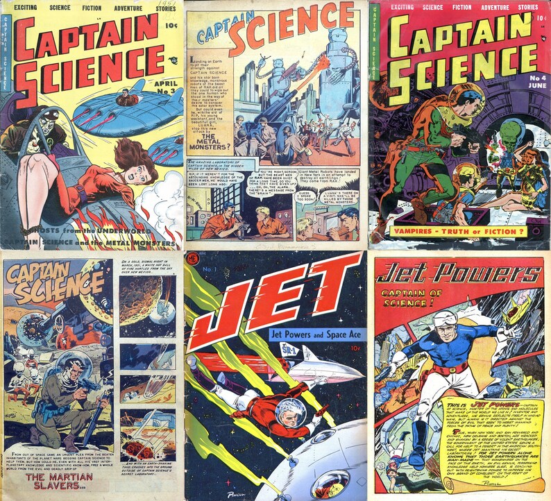 Vintage Science Fiction Comics - Amazing Adventures, Captain Science ...