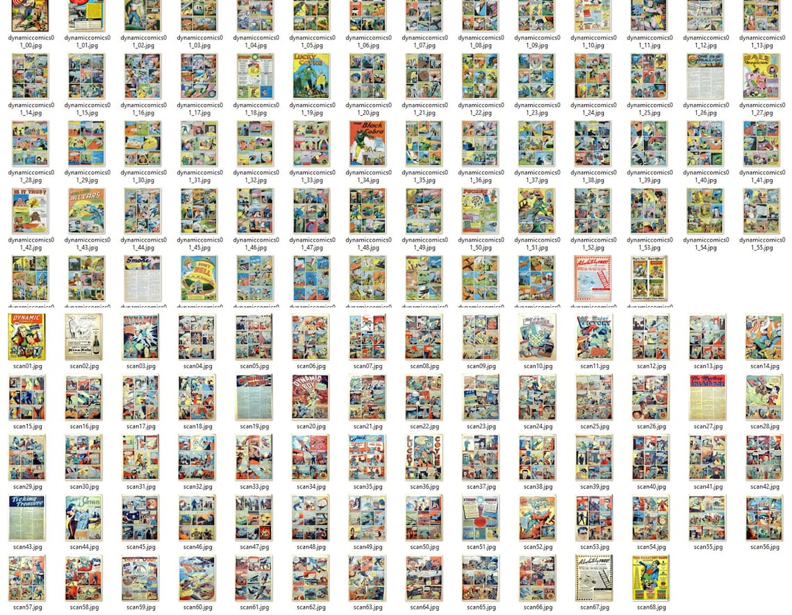 Vintage 1950s Superhero Comics: Dynamic Comics Collection (pdfs) - Etsy