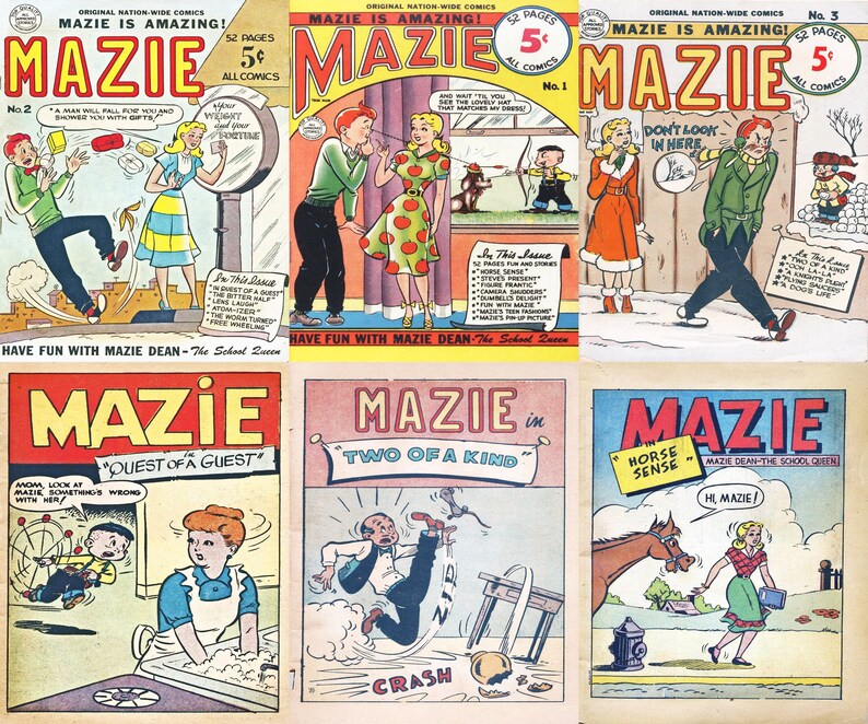 Leading Ladies Comics - Mazie. 20 Issues, Over 700 Pages, 1950s Vintage ...
