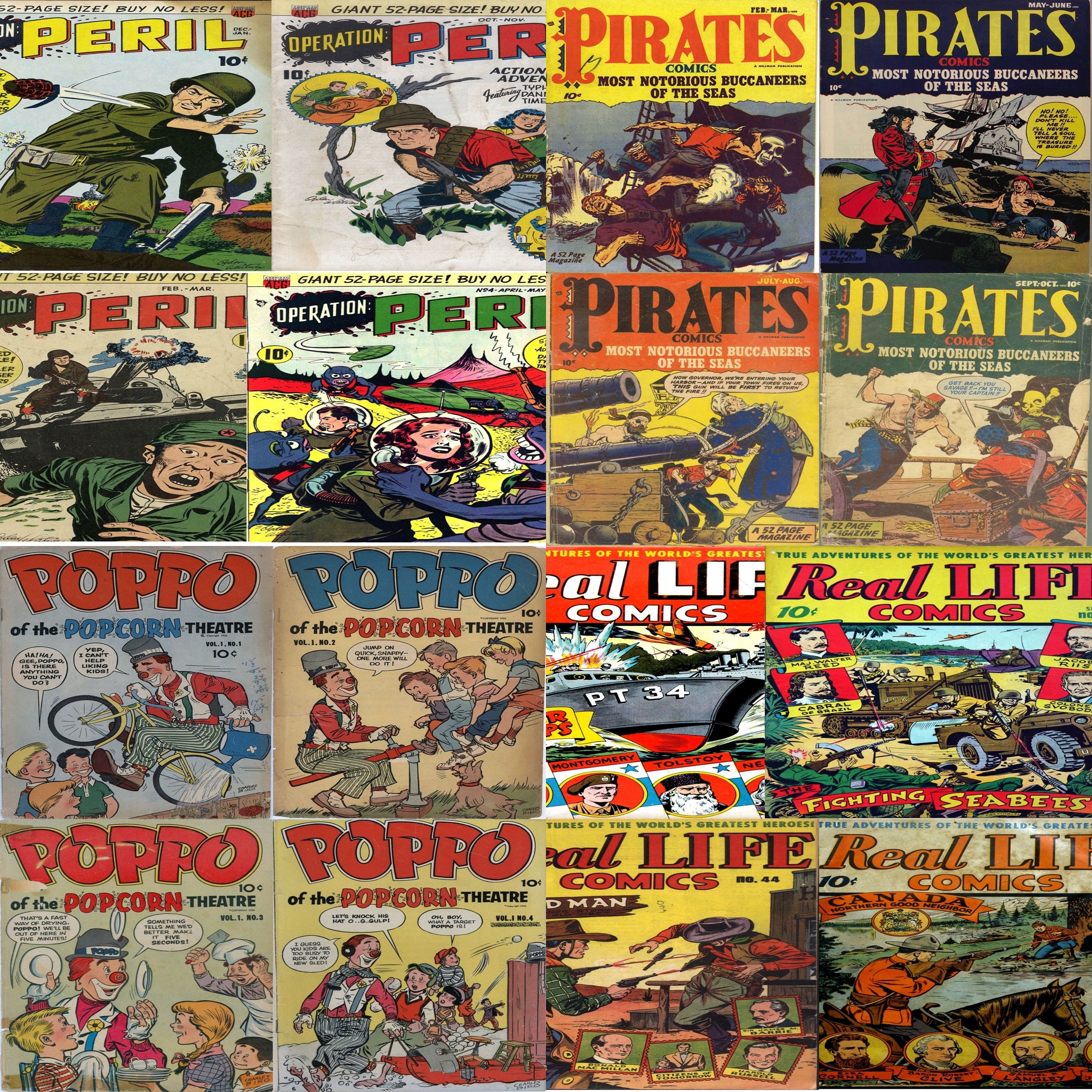 Vintage Adventure Comic Collections 40 Sets 160 Issues PDFS Jungle, Big ...