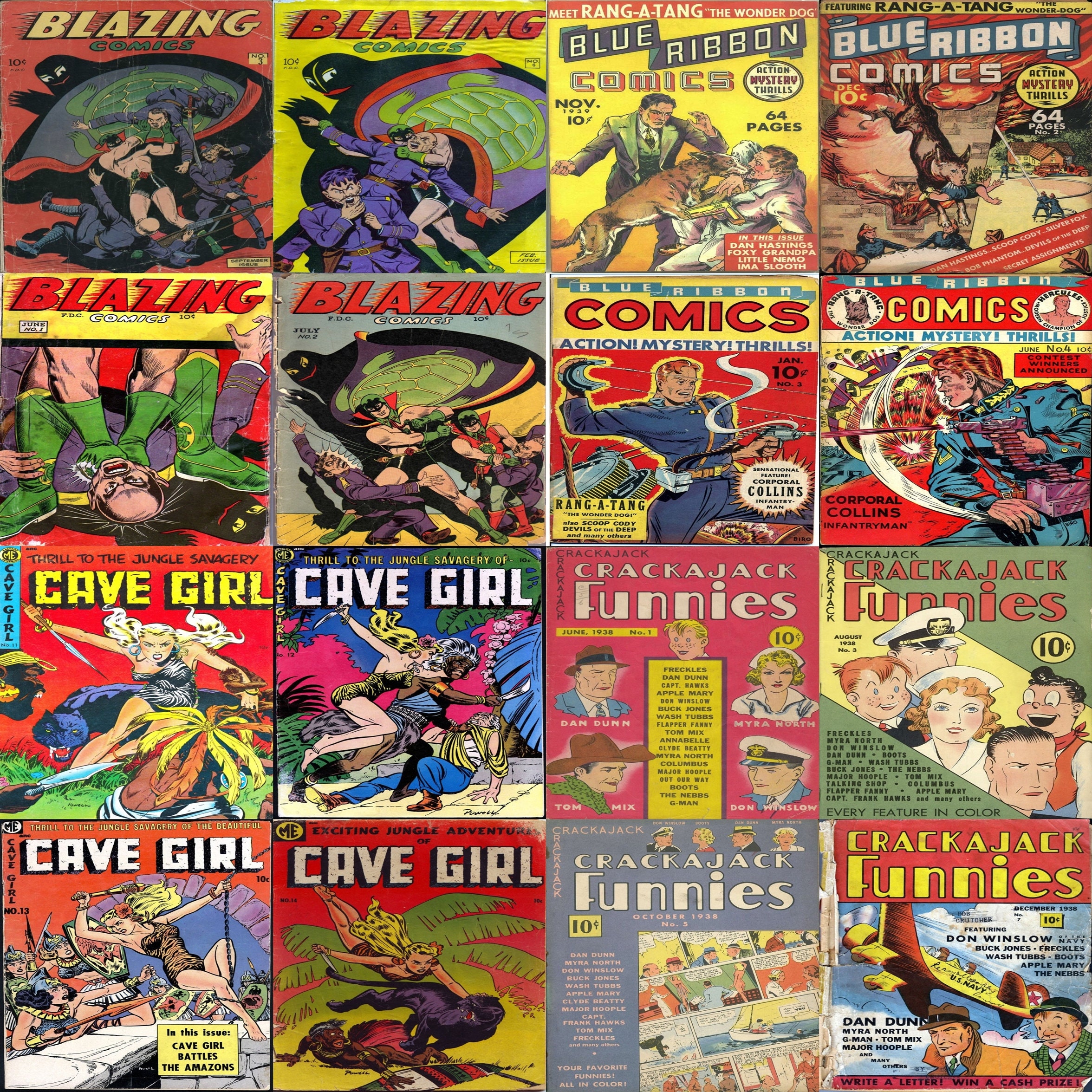 Vintage Adventure Comic Collections 40 Sets 160 Issues PDFS Jungle, Big ...