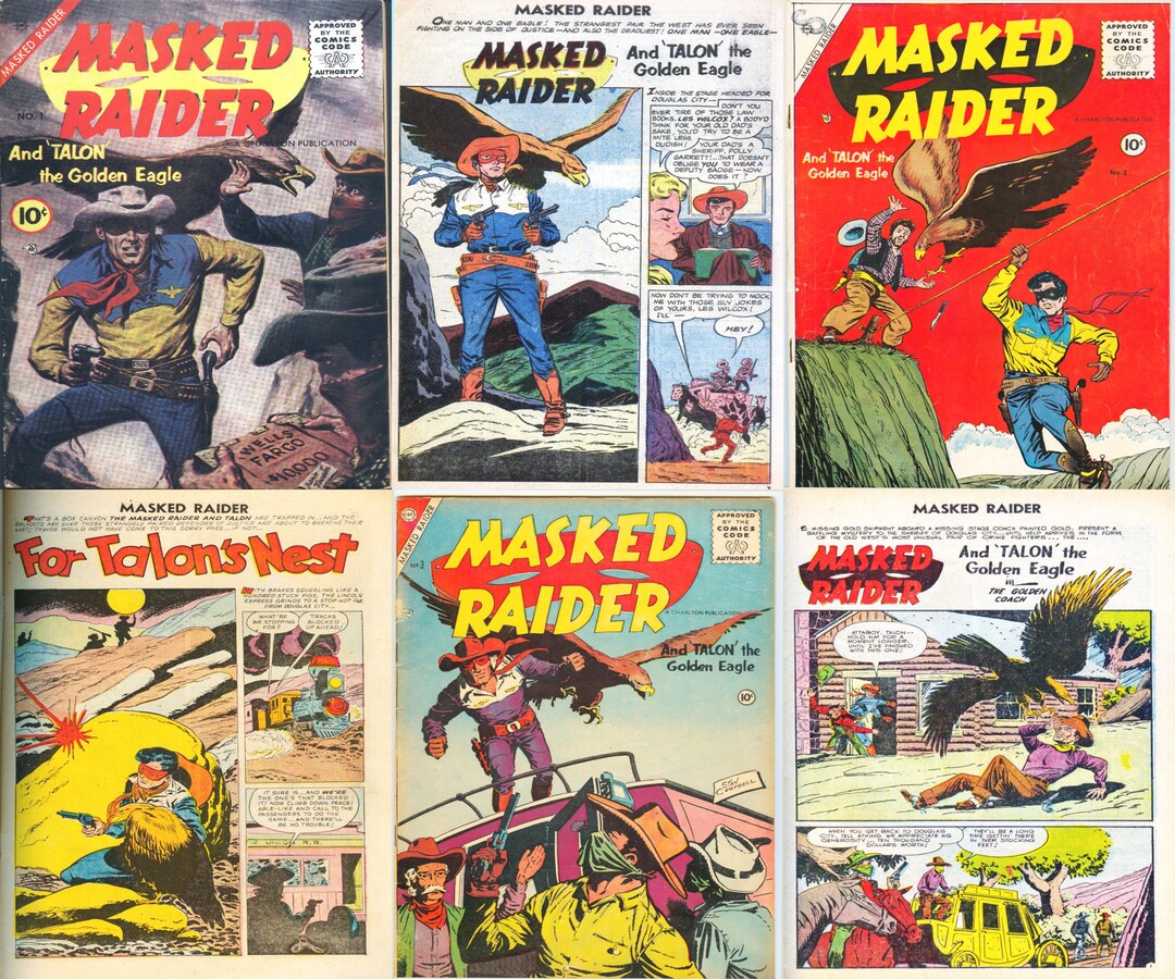 Vintage Masked Raider Comics Collection: 1950s Superhero (PDF Download ...