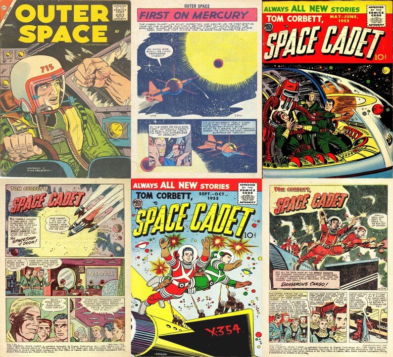 Vintage 1950s Sci-fi Comics: Space Cadet, Outer Space (12 Issues) (pdfs ...