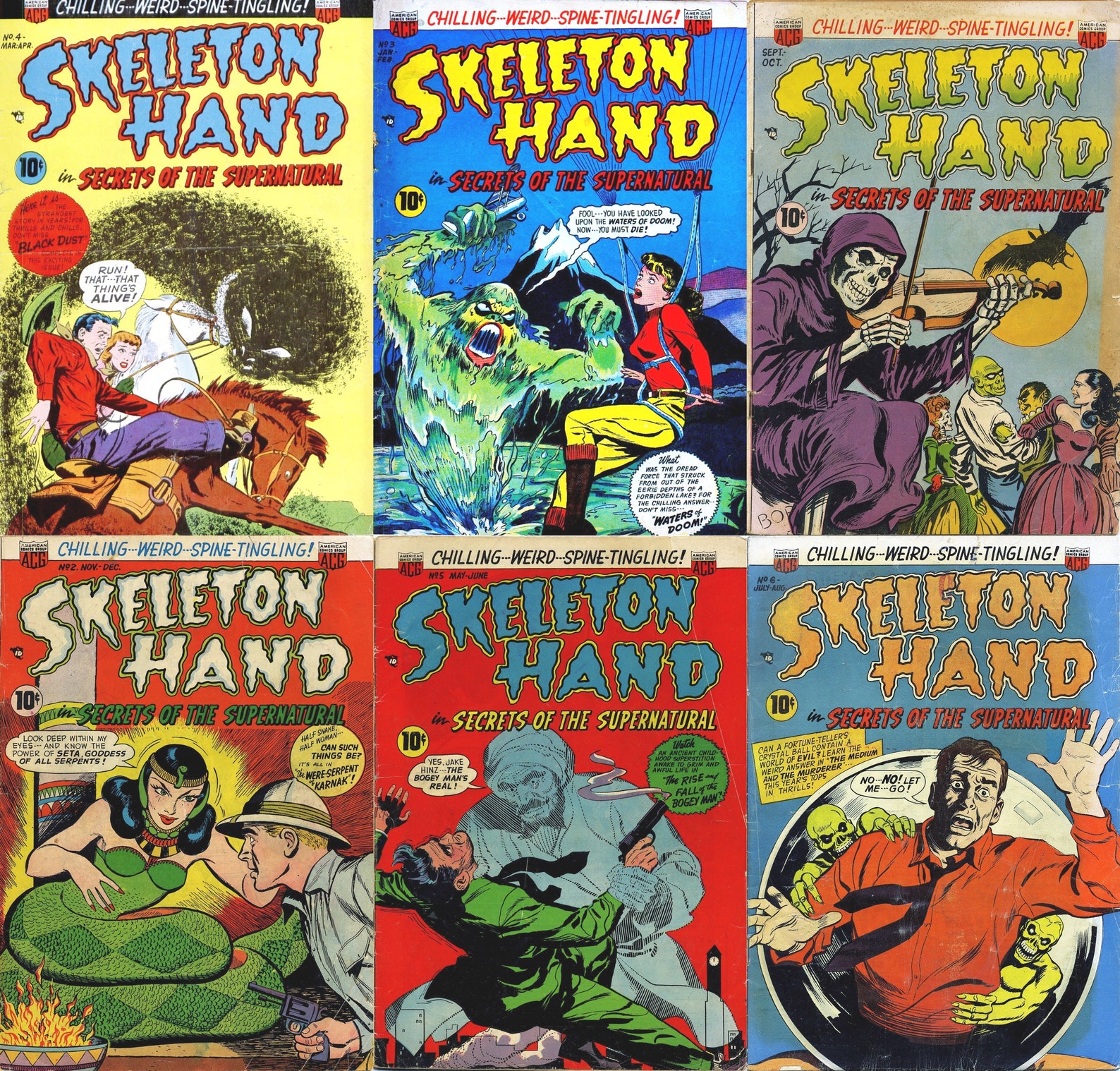 Vintage Horror Comics: Skeleton Hand 1950s Collection (pdfs) - Etsy