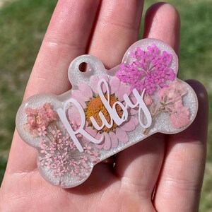 Resin Dog Tags, Resin Pet Tags, Floral Dog Tags, Custom Dog Tags ...