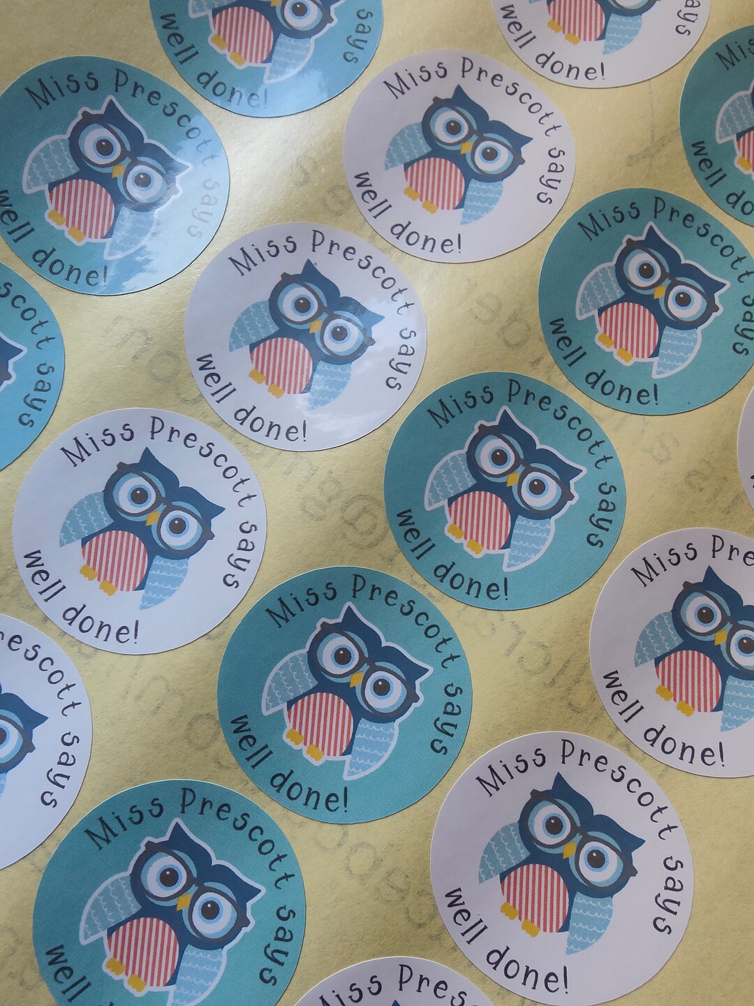 Personalised Teacher Stickers, Custom Sticker, Owl Stickers, Bird ...