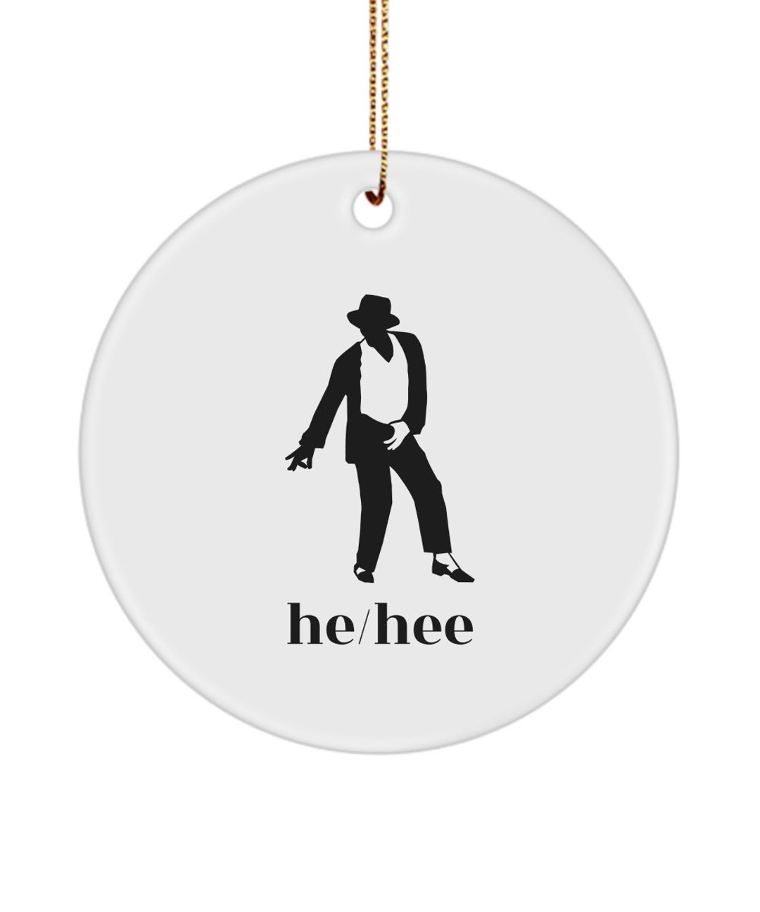 He Hee Gifts, He Hee Pronouns Ornament, Transgender Decoration, Gay ...