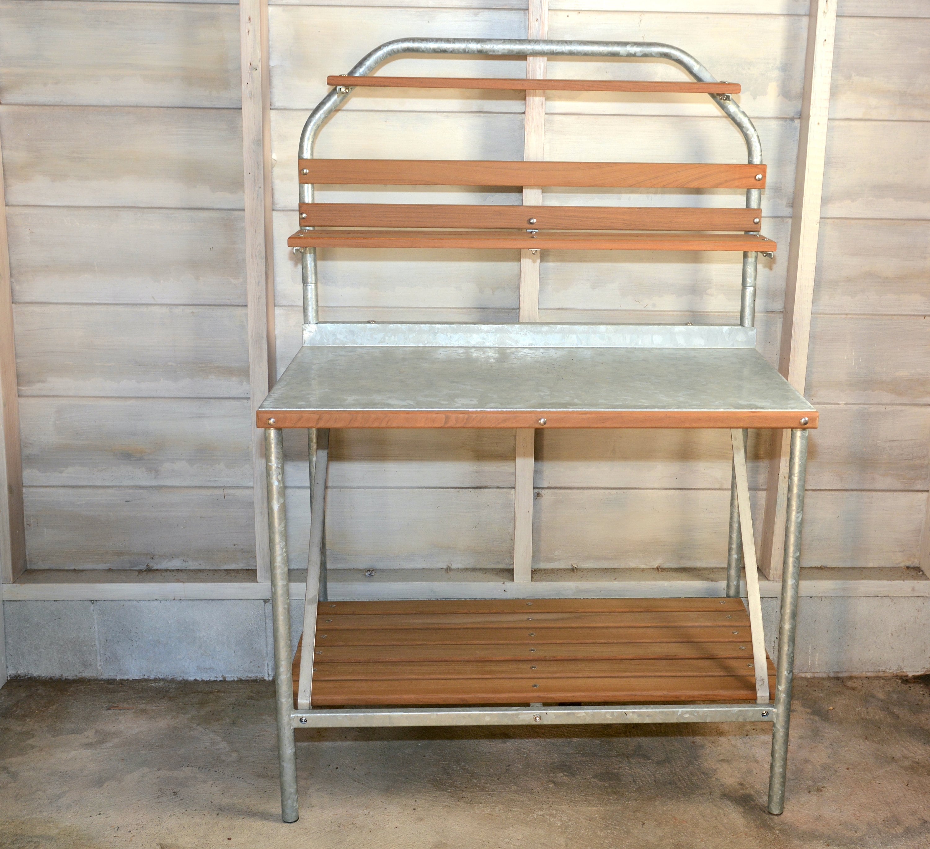 Galvanized Steel Potting Bench, Compact Potting Bench, Hobby Table ...