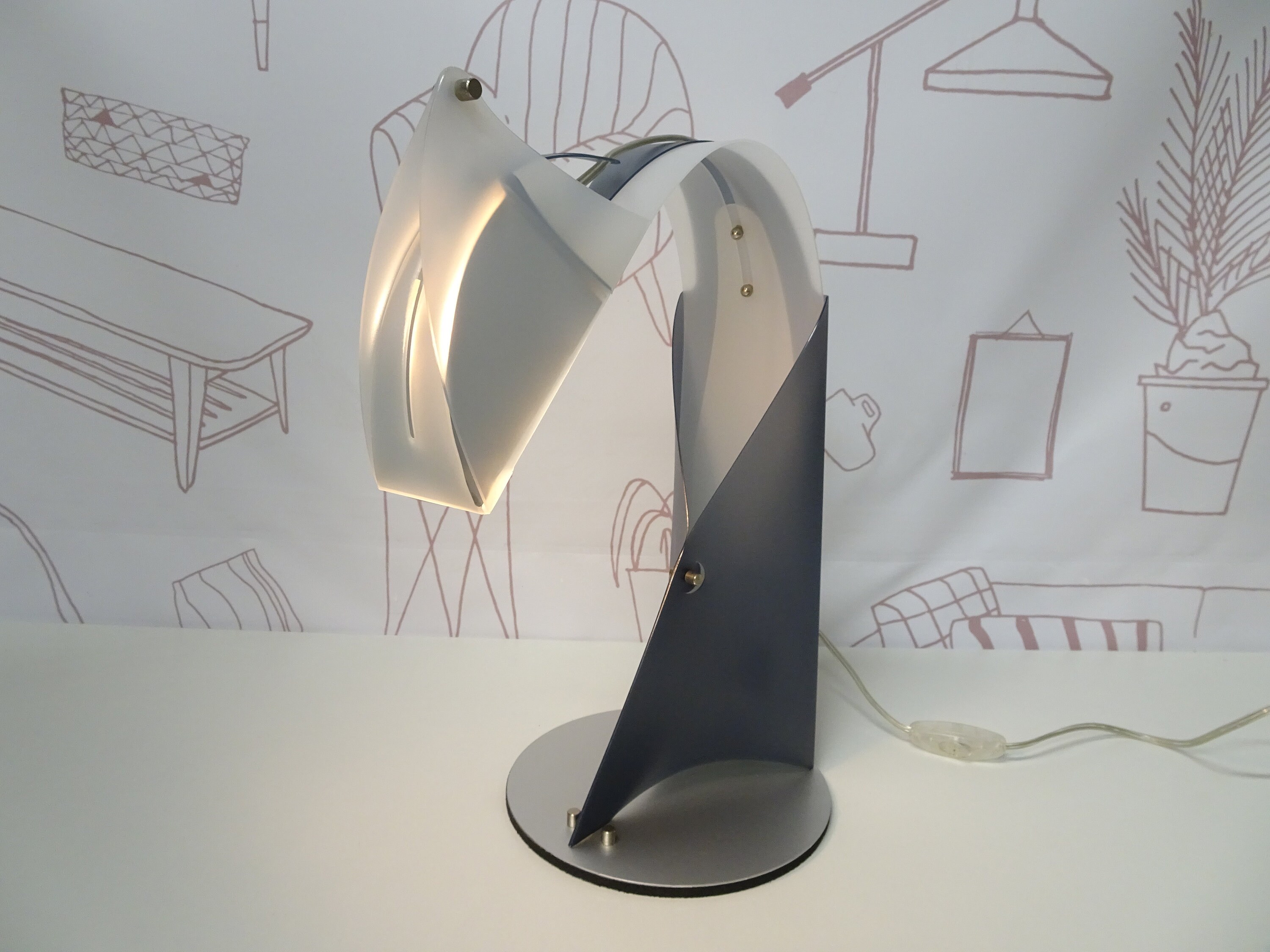 Vintage Design Desk Lamp From the 90s. Space Age Plastic Table - Etsy