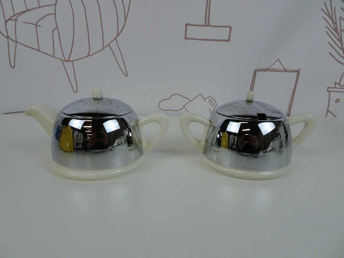 Vintage Milk Jug and Sugar Bowl by Everhot, Vintage Tea Set, Vintage ...