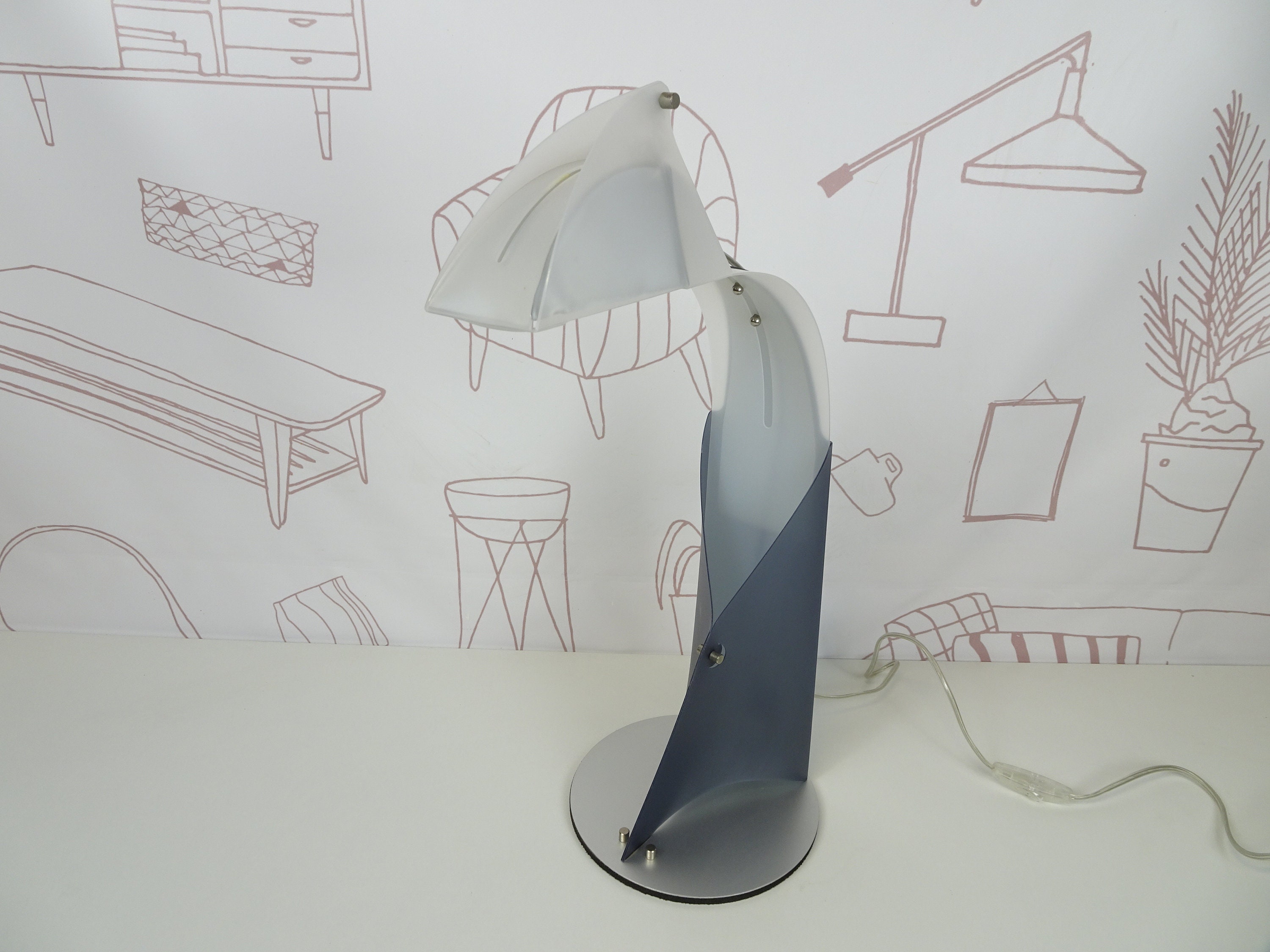 Vintage Design Desk Lamp From the 90s. Space Age Plastic Table - Etsy