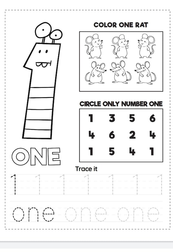Kid's Worksheet Toddler Workbook Preschool Worksheets | Etsy