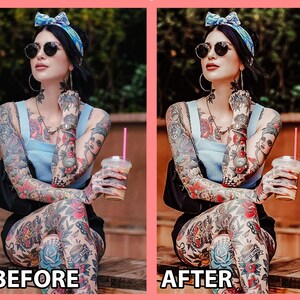 25 Tattoo Art Photoshop Actions, Color Grading Filter, Tattoo Enhancer ...