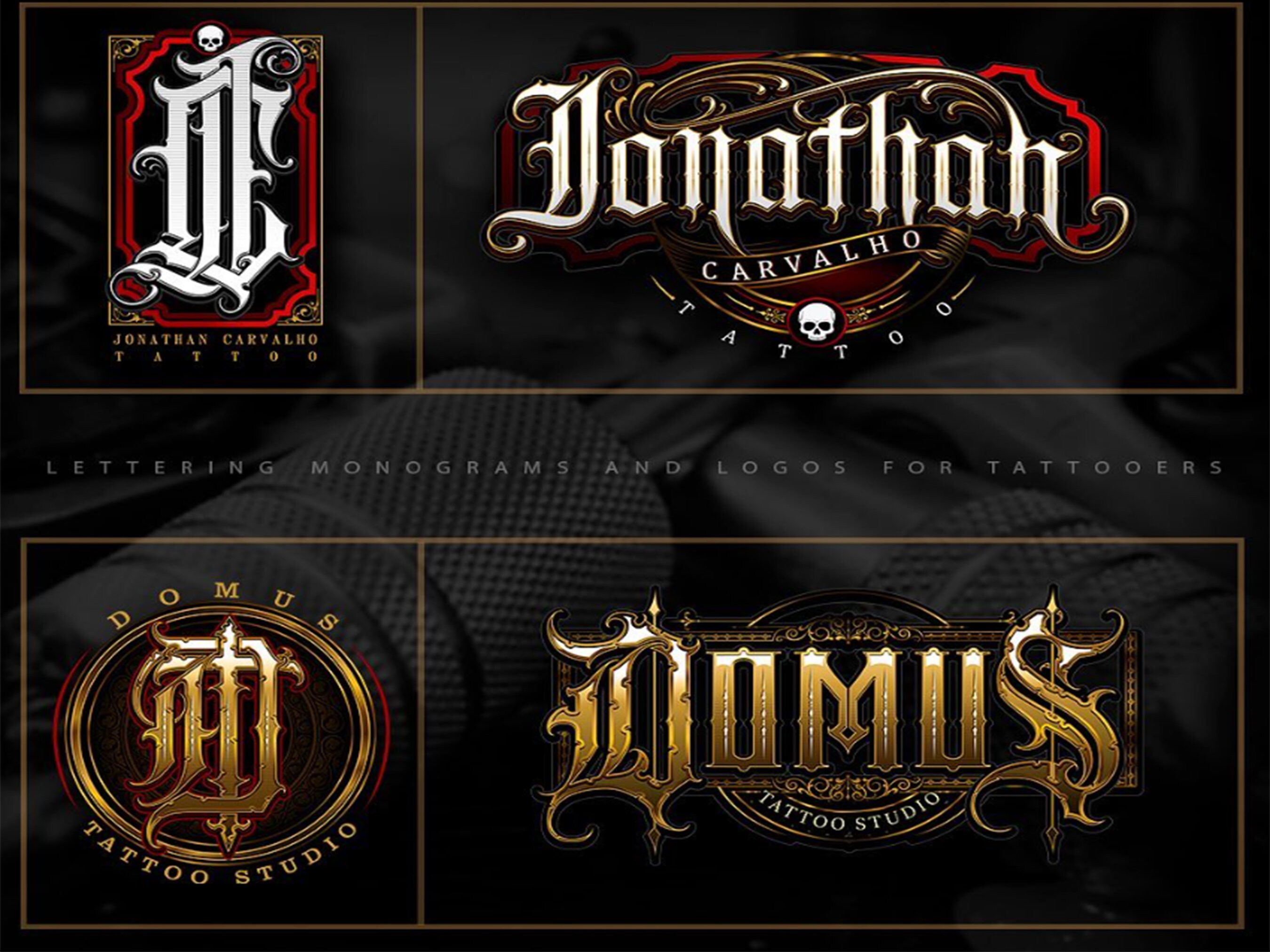 Custom Gothic Blackletter Logo: Tattoo Shop, T-shirt Design - Etsy