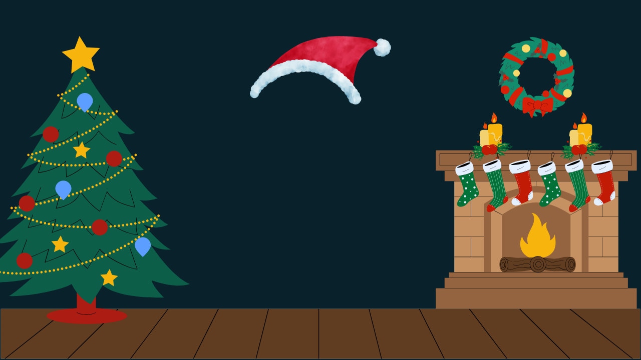 Premium Holiday Zoom Backgrounds Festive Google Meet Backdrops Merry ...