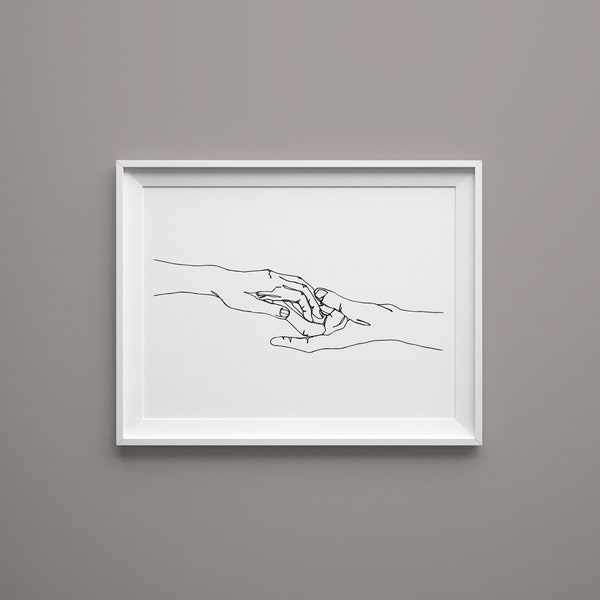 Hands Touching Art - Etsy