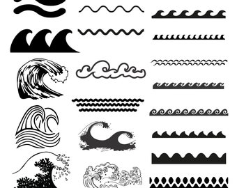 Wave Svg | Etsy